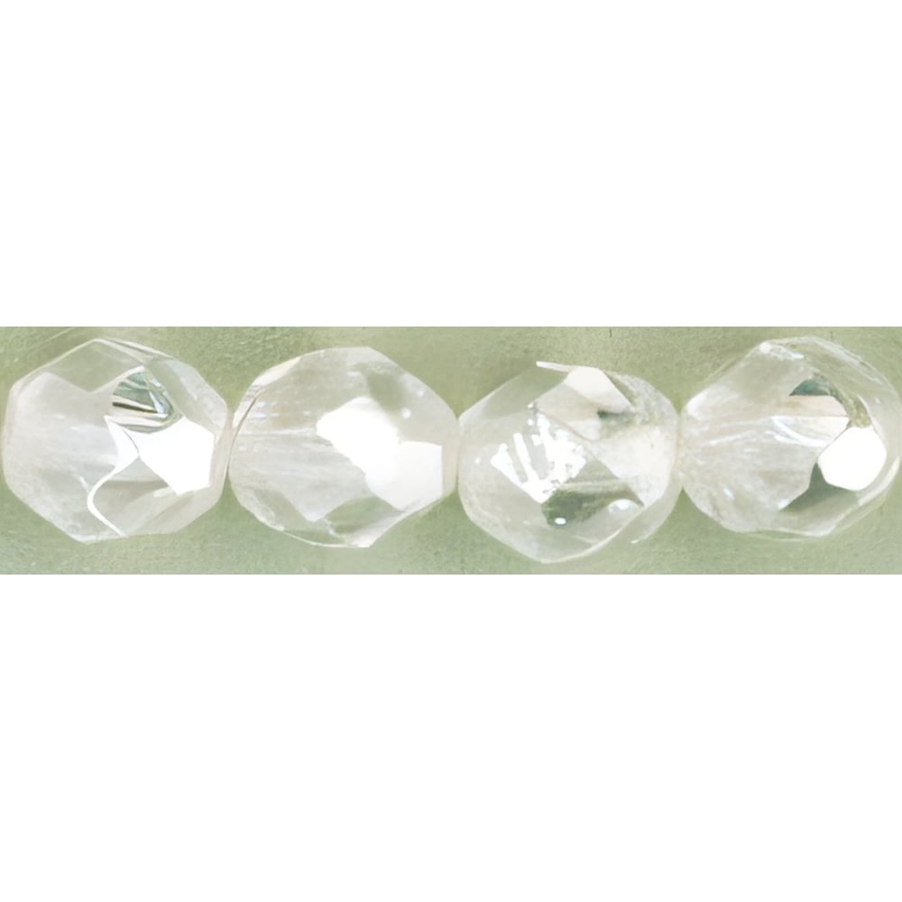 Czech Fire-Polish 8mm Luster - Crystal (25pcs) — Beadaholique