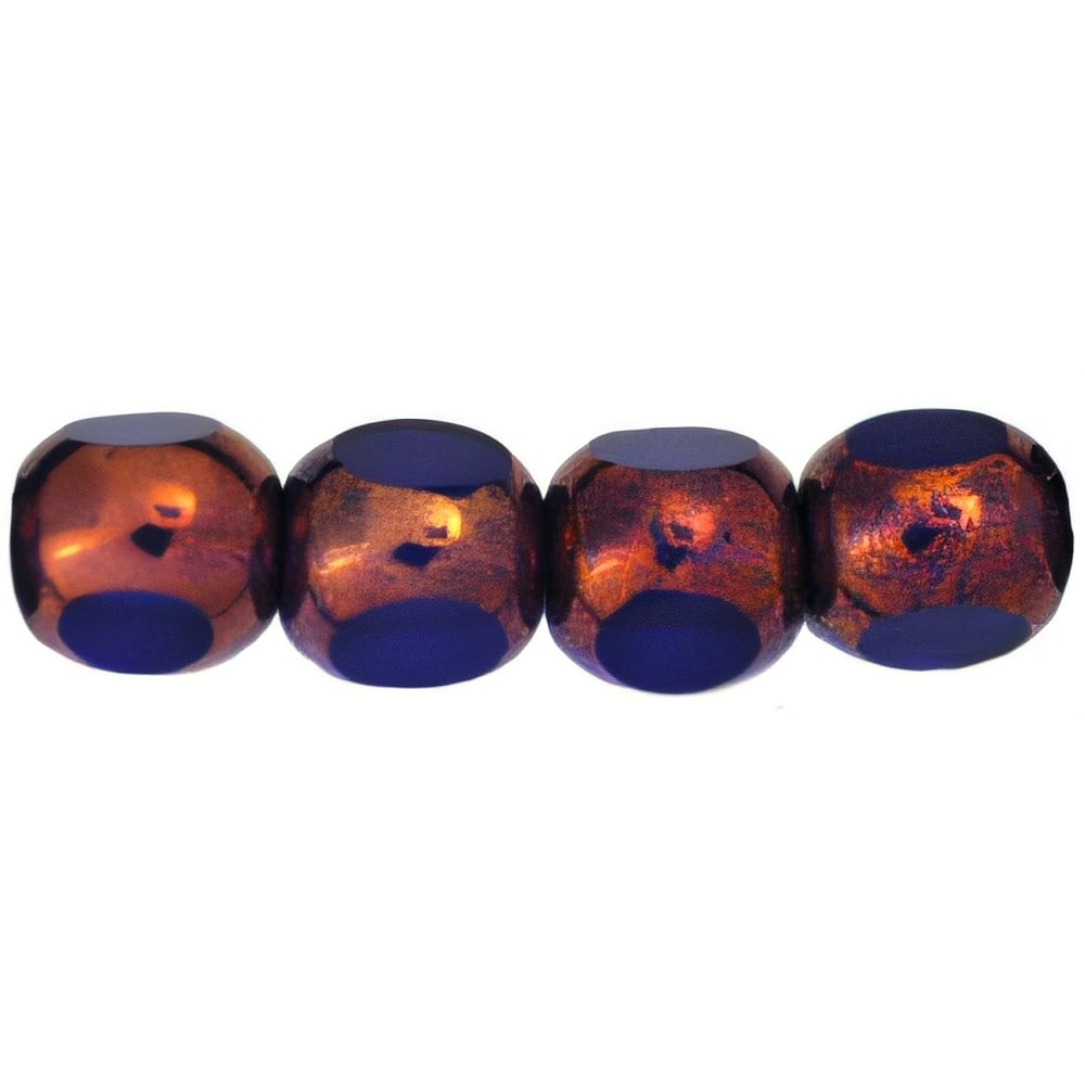 Czech Antique Style Triangle 6 mm - Bronze Cobalt (25pcs) — Beadaholique