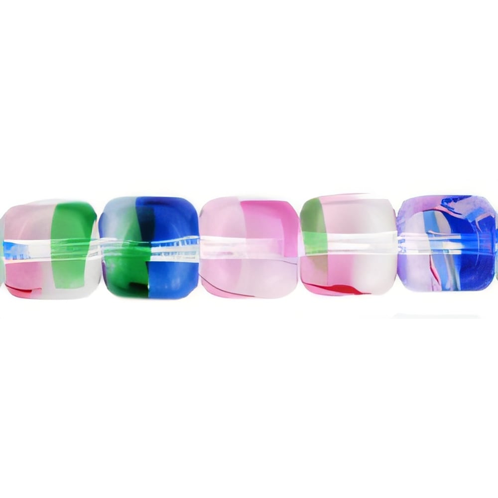 Czech Cubes - 7 x 5mm Crystal/Color (50pcs) — Beadaholique