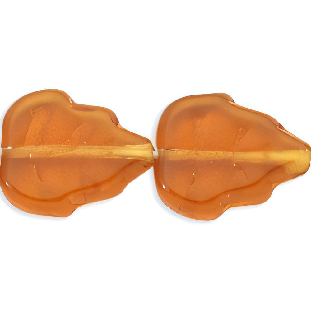 Czech Medium Leaves 12 x 10mm Vertical Hole Topaz (25pcs) — Beadaholique