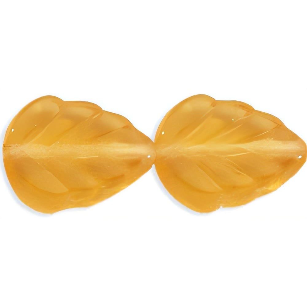 Czech Leaves 10 x 8mm Topaz (25pcs) — Beadaholique