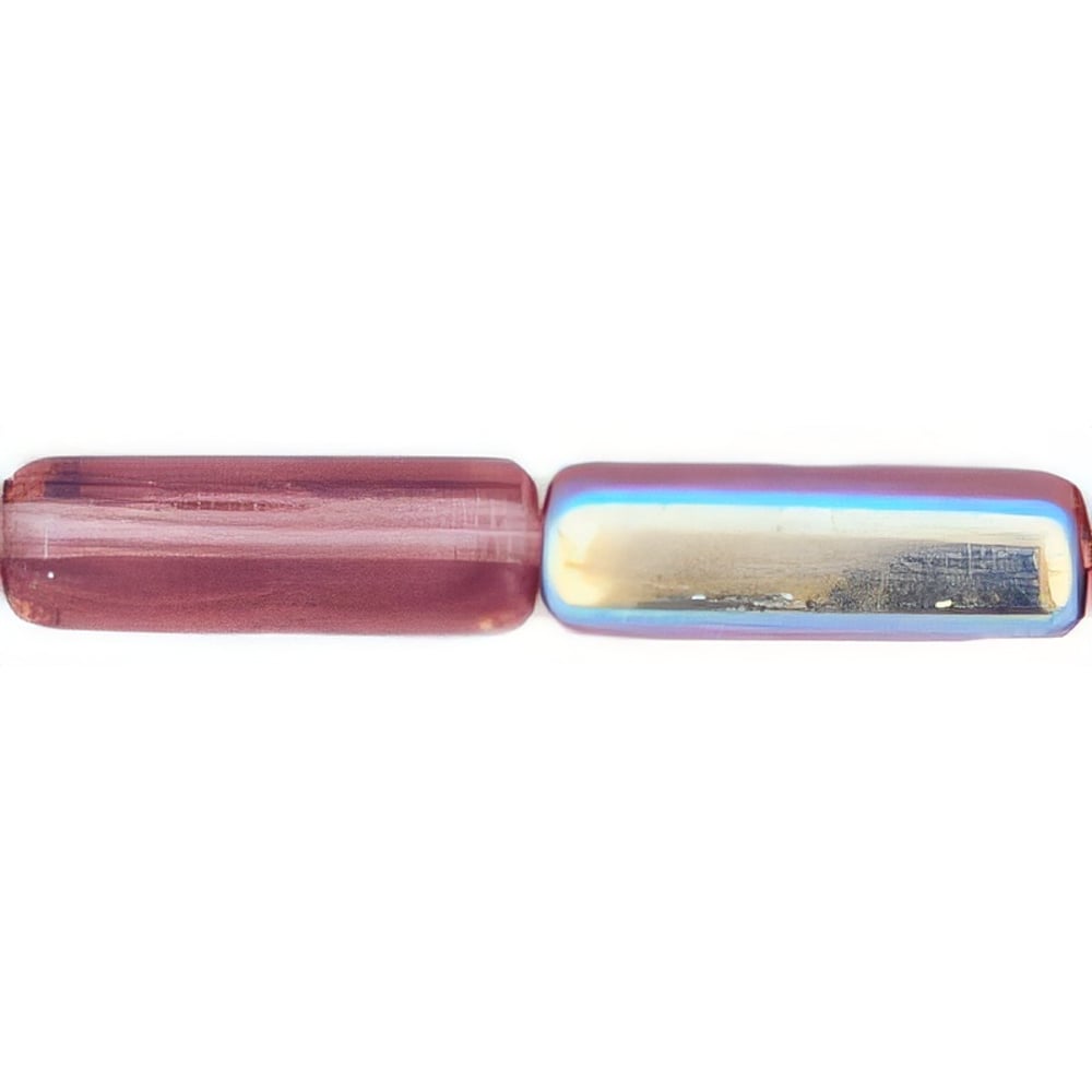 Czech Long Tubes 14 x 4mm Med Amethyst AB (25pcs) — Beadaholique