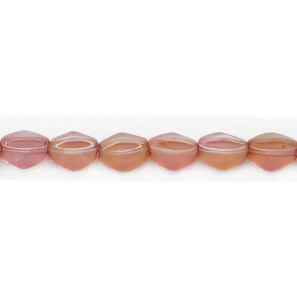 Czech Pinch Beads 5 x 3mm Luster - Transparent Topaz/Pink (50pcs ...