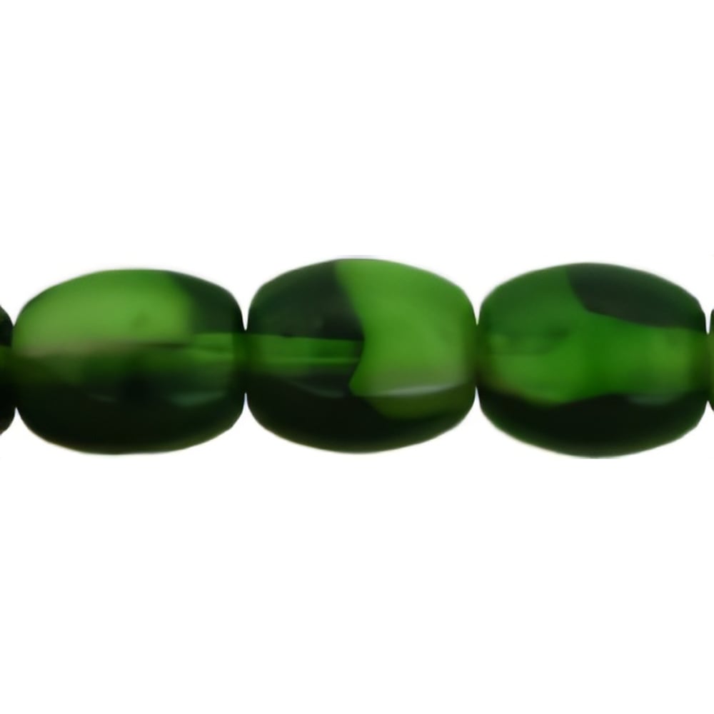 Czech Rice Beads 11 x 9mm Olivine White (25pcs) — Beadaholique