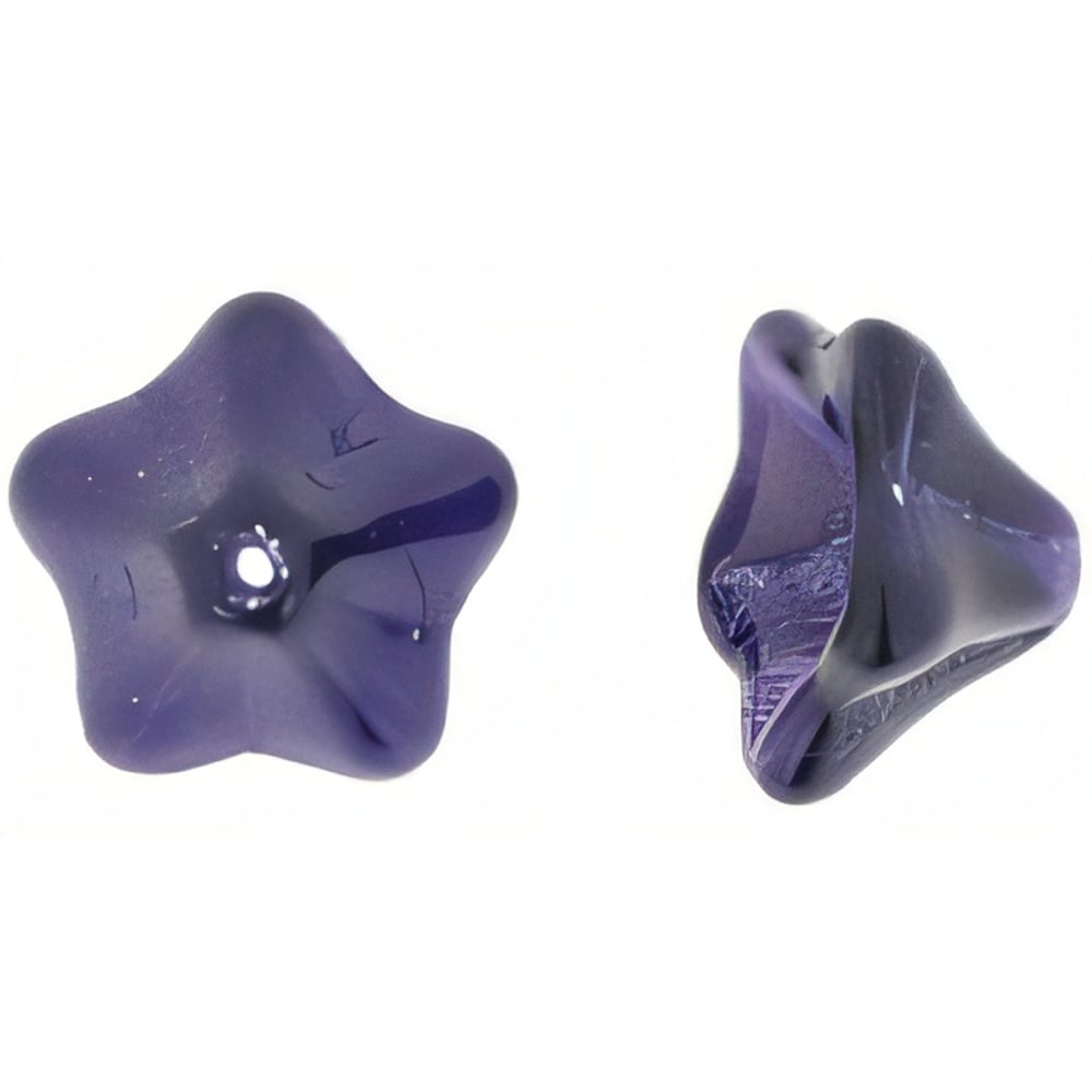 Czech Trumpet Flower 13 x 8mm Tanzanite (25pcs) — Beadaholique