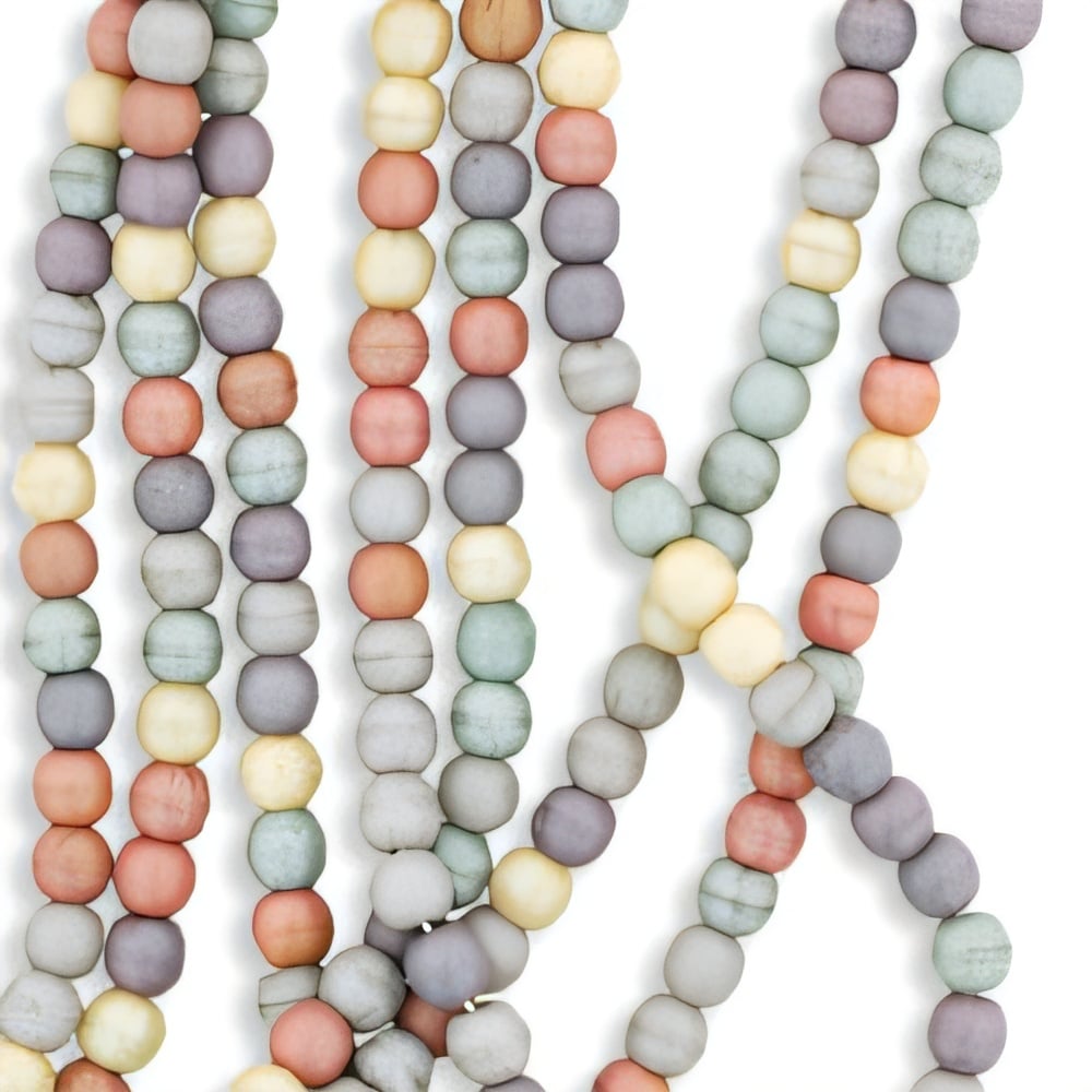 Czech Strung Pressed Bead Mixes Round 4mm- Ethereal Mix 2 — Beadaholique