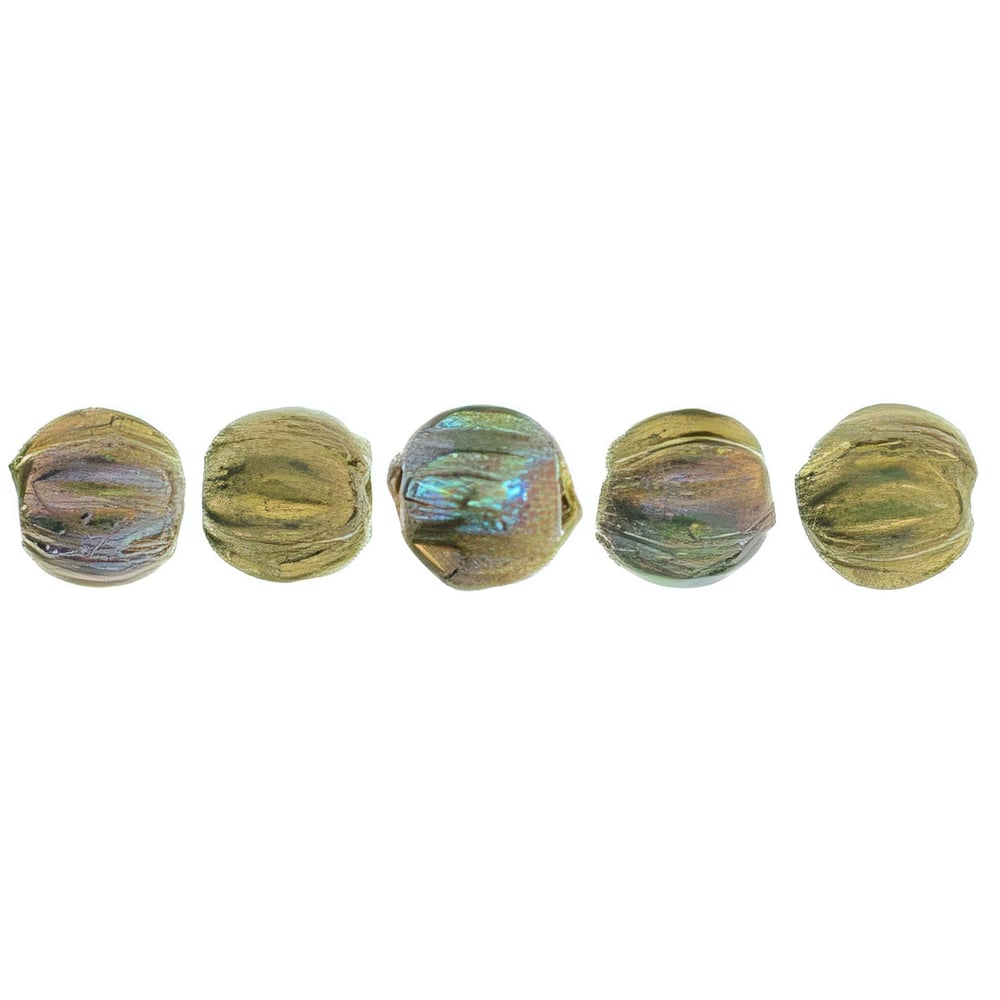 Czech Melon Round 3mm Oxidized Bronze Clay — Beadaholique