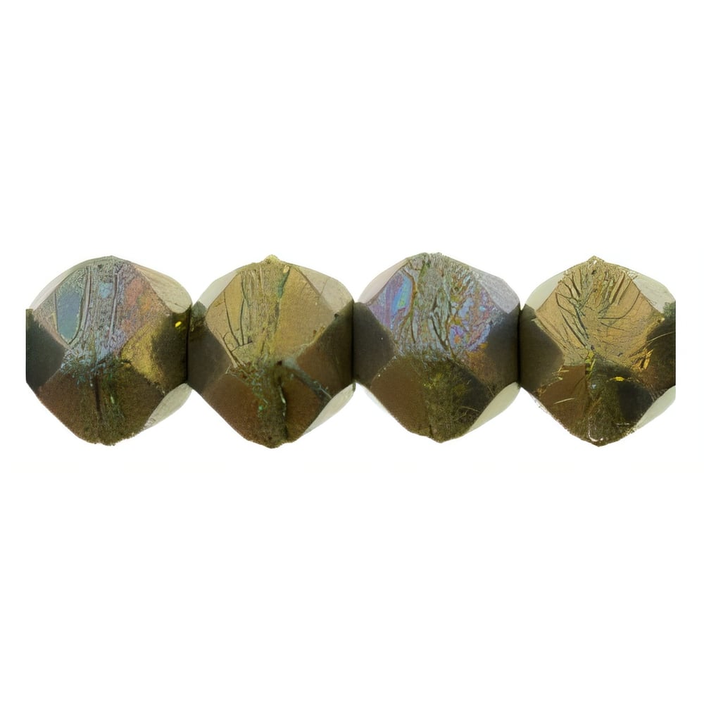 Czech English Cut Round 6mm Oxidized Bronze Clay (25pcs) — Beadaholique