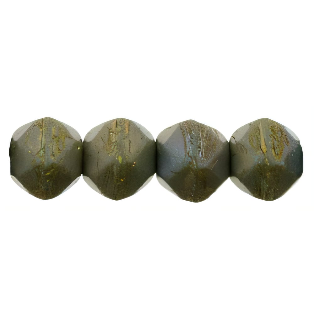 Czech English Cut Round 6mm Matte - Oxidized Bronze Clay (25pcs ...