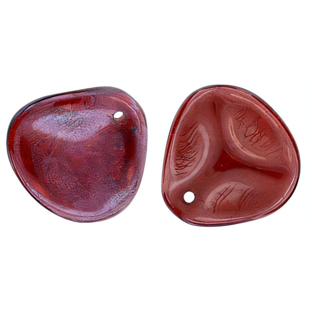 Czech Rose Petals 14 x 13mm Siam Ruby - Vega (25pcs) — Beadaholique