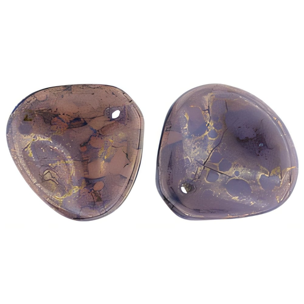 Czech Rose Petals 14 x 13mm Milky Amethyst - Moon Dust (25pcs ...