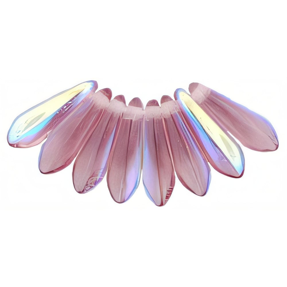 Czech Dagger 10 x 3mm Med Amethyst AB (100pcs) — Beadaholique