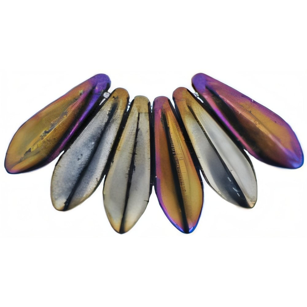 Czech Dagger 16 x 5mm Iris - Brown (50pcs) — Beadaholique