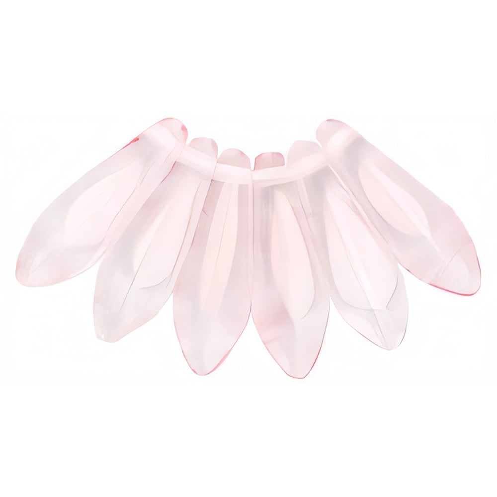 Czech Dagger 16 x 5mm Crystal/Lt Pink (50pcs) — Beadaholique