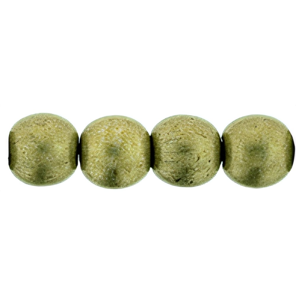 Czech Round Beads 6mm ColorTrends: Saturated Metallic Golden Lime (50p — Beadaholique