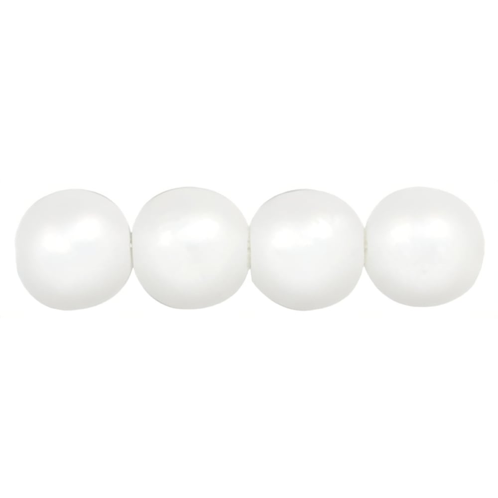 Czech Glass Pearls 6mm Snow (25pcs) — Beadaholique