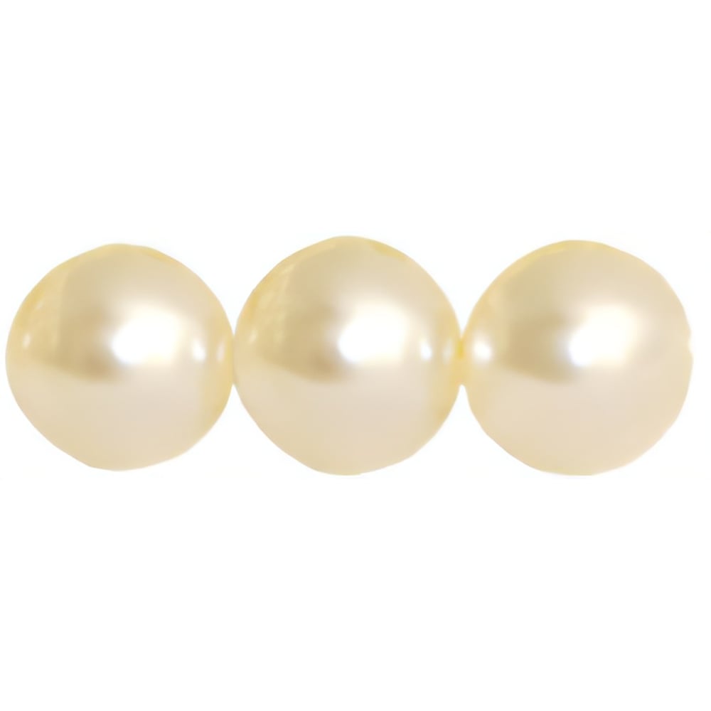 Czech Pearl Coat - Round 12mm Pearl - Snow (40pcs) — Beadaholique