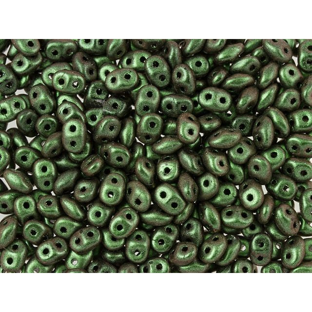 Matubo SuperDuo 2 x 5mm Olive Mauve Polychrome 2-Hole Seed Bead 2.5 ...