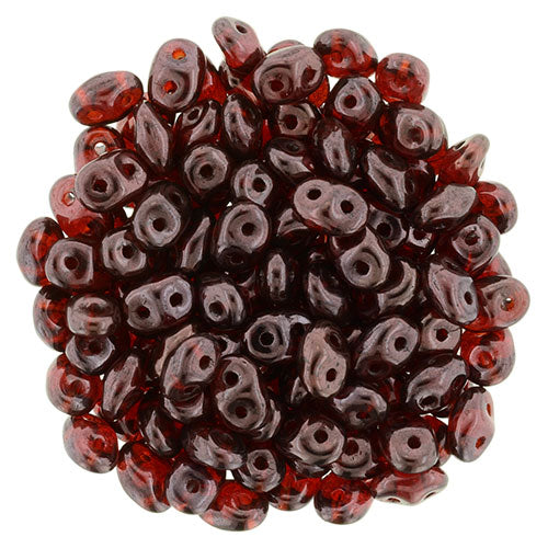 Matubo SuperDuo 2 x 5mm Siam Ruby - Vega 2-Hole Seed Bead 2.5-Inch Tube ...