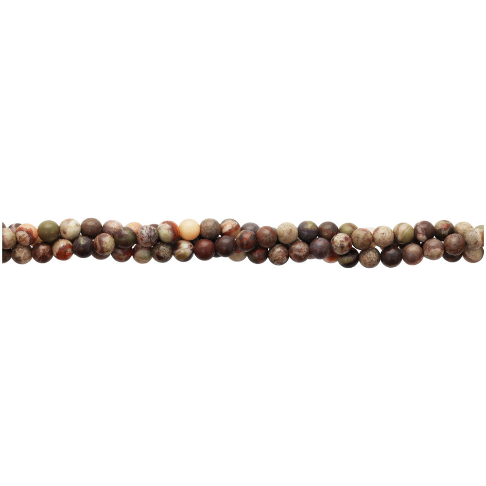 Gemstone Beads, Rainforest Agate, 4mm Round , 1 Strand — Beadaholique