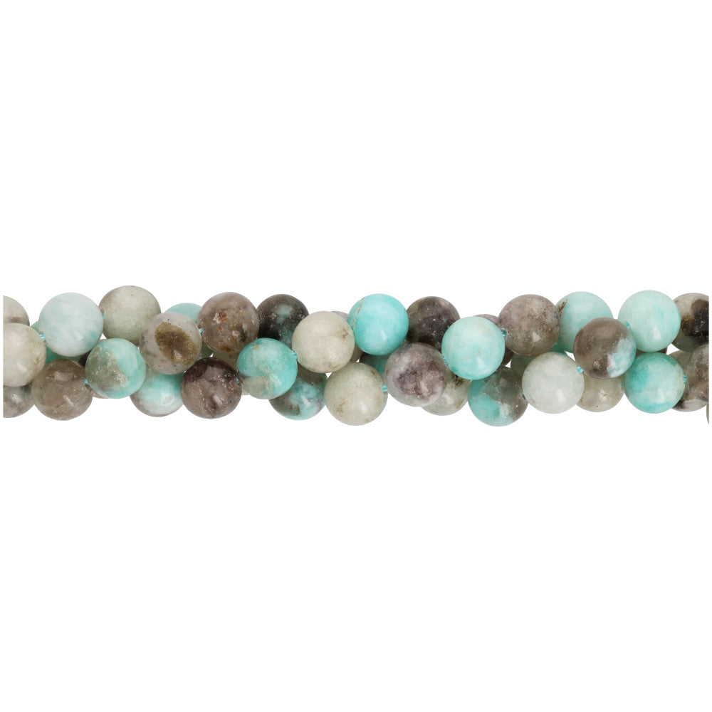 Gemstone Beads, Rainbow Amazonite, 8mm Round , 1 Strand — Beadaholique