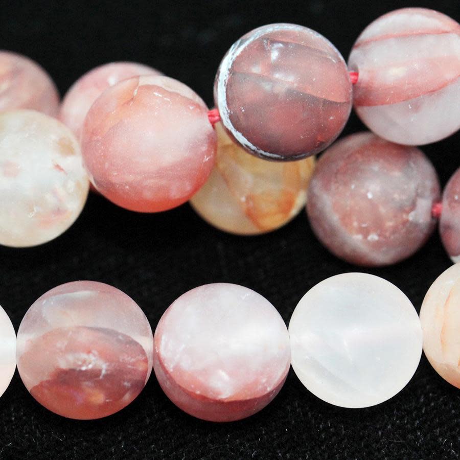 MATTE Blood Quartz 10mm Round 15-16 Inch — Beadaholique