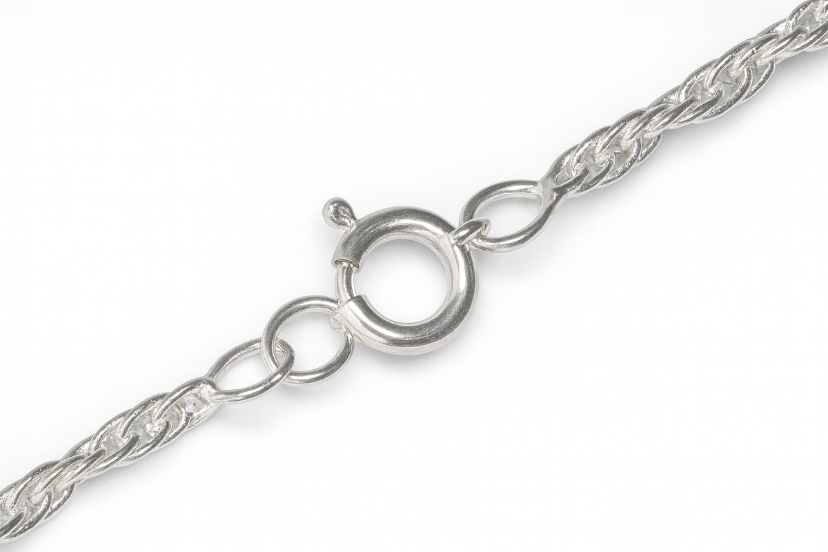 Finished Necklace Chain, Medium Rope Links, 20 Inches, Sterling Silver ...