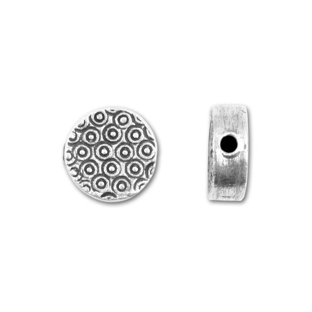 Hill Tribe Silver Circle Stamped Coin Bead — Beadaholique