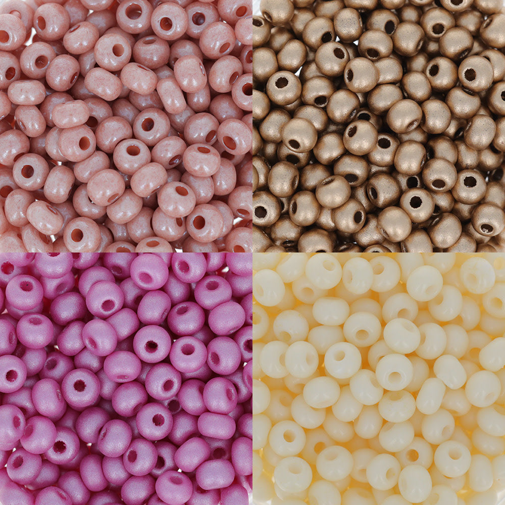 Assorted Color Palette, 6/0 Preciosa Czech Rocailles Round Hole Pony ...