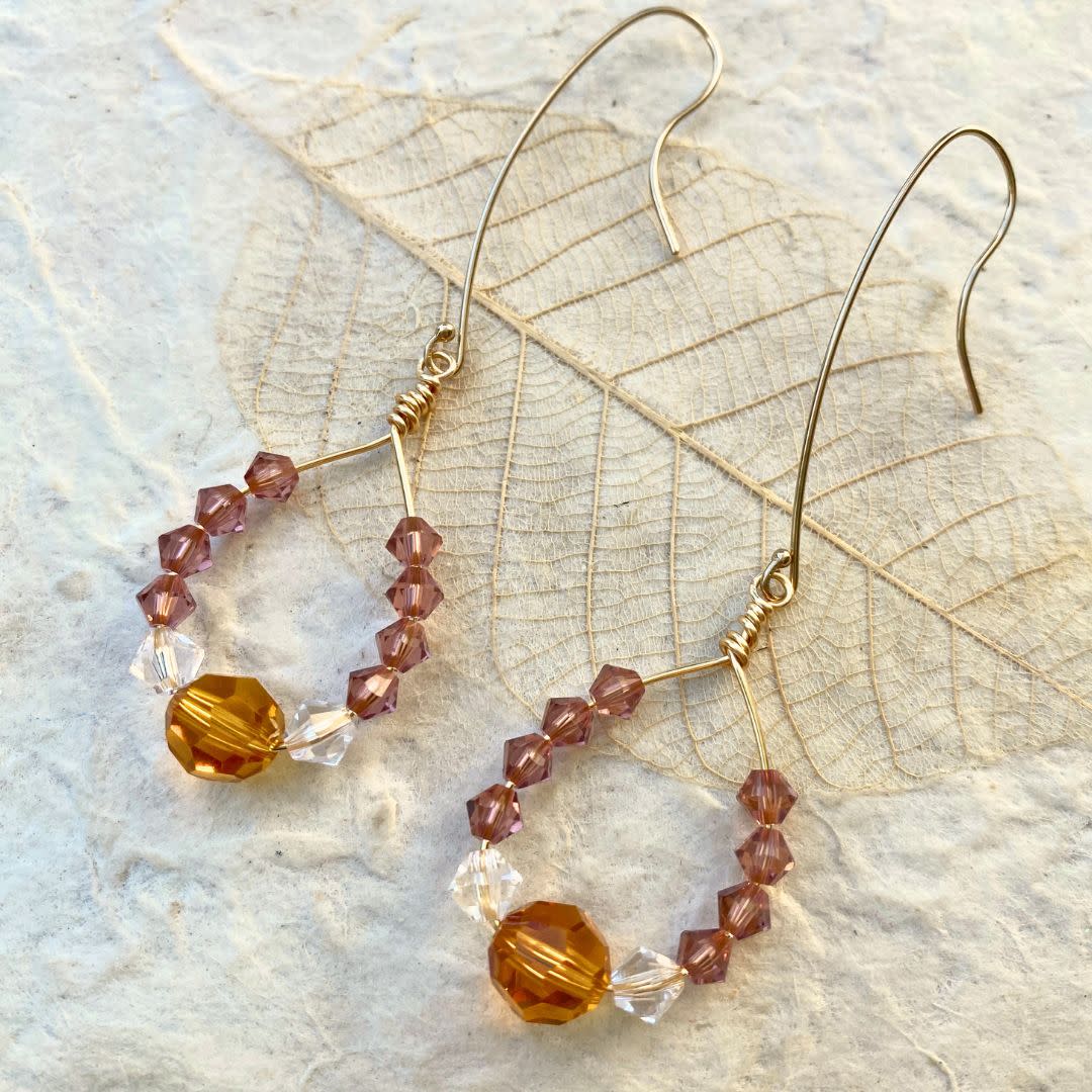 Crystal Hoop Earrings — Beadaholique