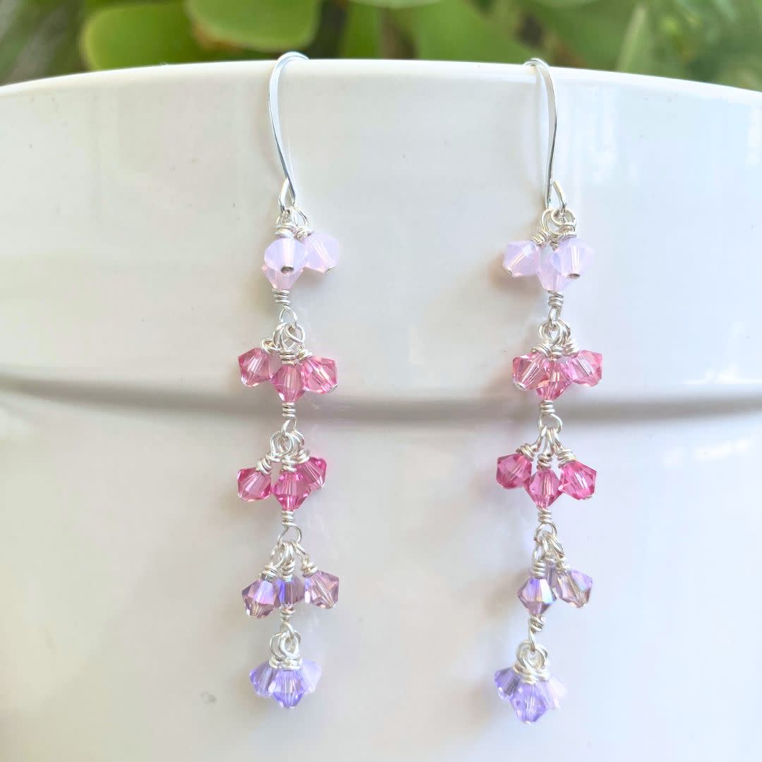 Dancing Crystals Earrings in Ballerina Bliss — Beadaholique