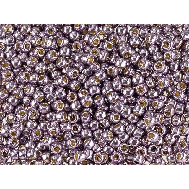 TOHO Round Bead 8/0 PermaFinish Galvanized Pale Lilac 2.5-Inch Tube ...