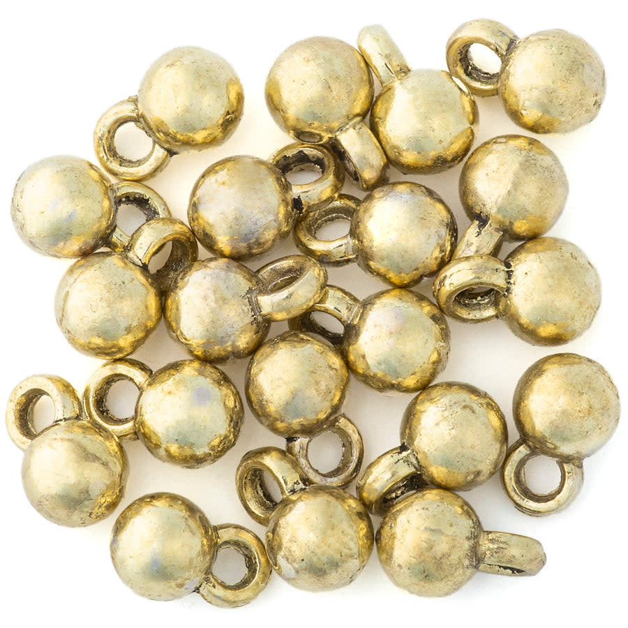 7mm Mini Ball Charms from the Global Collection - Brass (20 Pieces ...