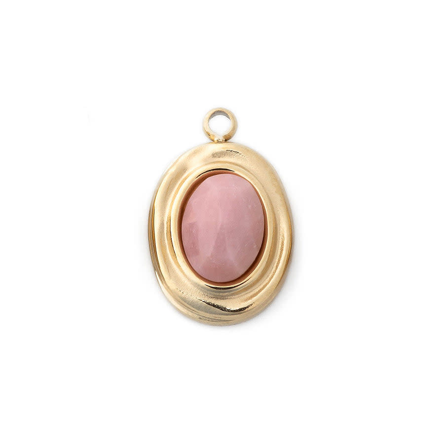 12x8mm Oval Charm/Pendant with Gemstone from the Global Collection ...