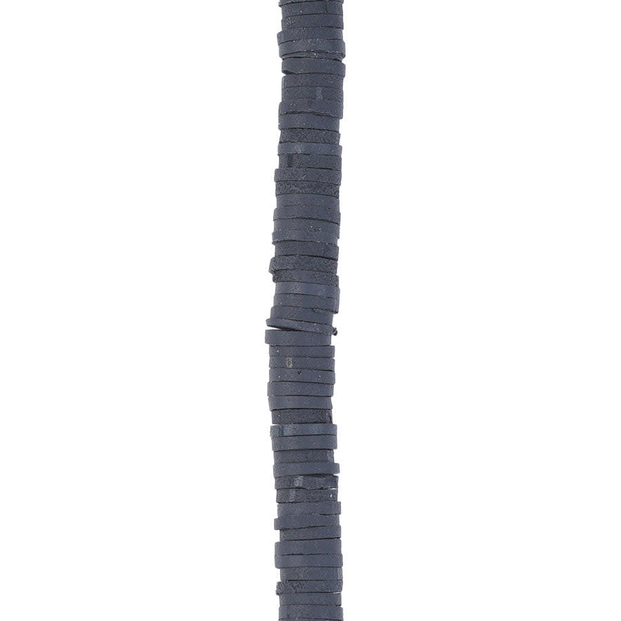 6mm Vinyl/Vulcanite Heishi Beads - Black — Beadaholique