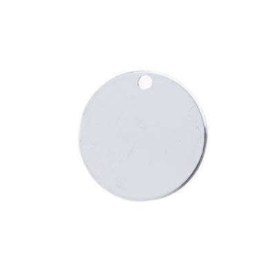 12mm Silver Plated Round Disc Drop (25 Pieces) — Beadaholique
