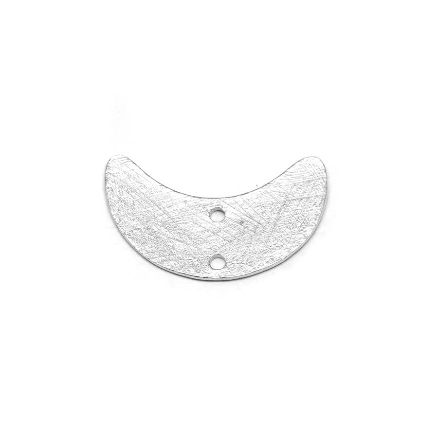 31x16mm Silver Etched Crescent Connector — Beadaholique