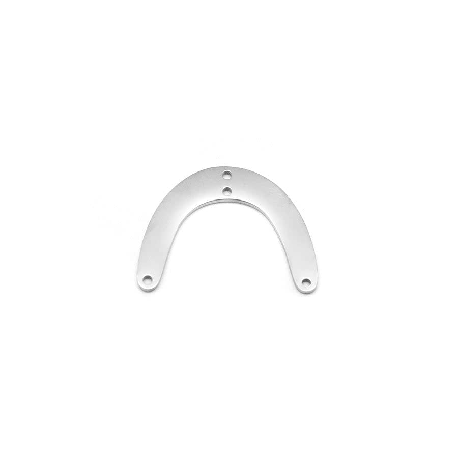 22mm Silver Plated Arch Shaped Connector — Beadaholique