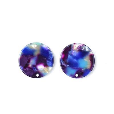 20mm Multi Color Pastels Acetate Two Hole Coin Connector (2 Pieces ...