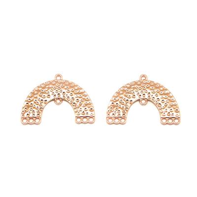 33mm Pinkish Gold Plated Arch Connector (1 Pair) — Beadaholique
