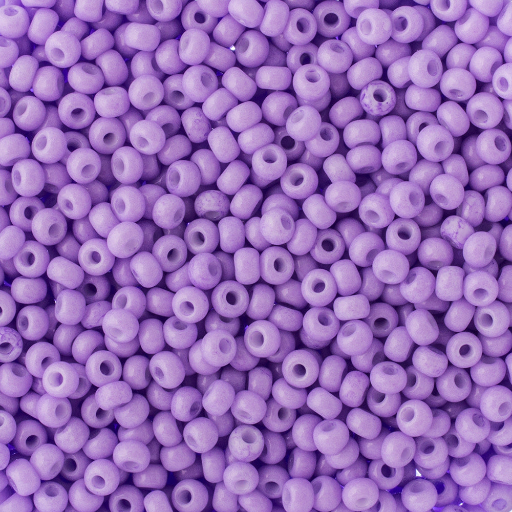 Preciosa Czech Glass, 8/0 Round Seed Bead, Dyed Chalk Purple SOLGEL (1 ...
