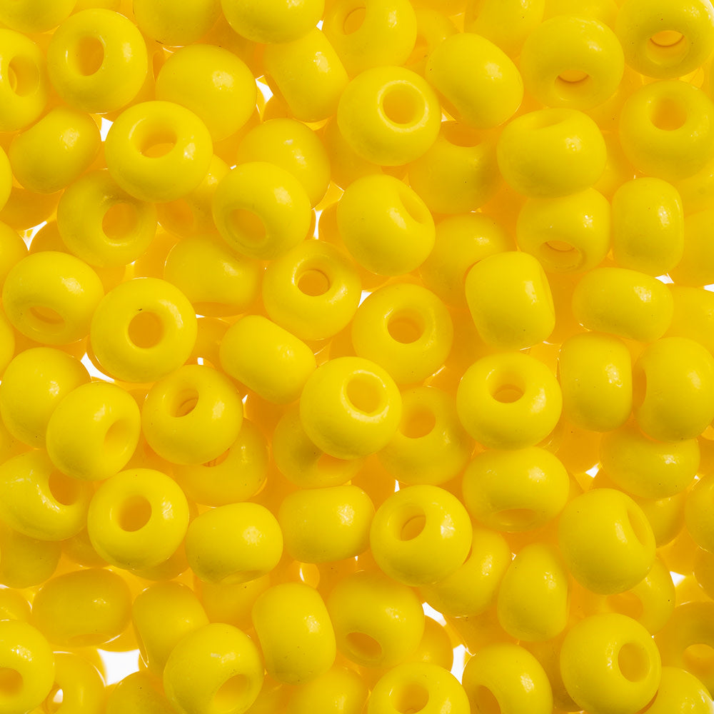 Preciosa Czech Glass, 2/0 Round Pony Seed Bead, Terra Intensive Yellow ...