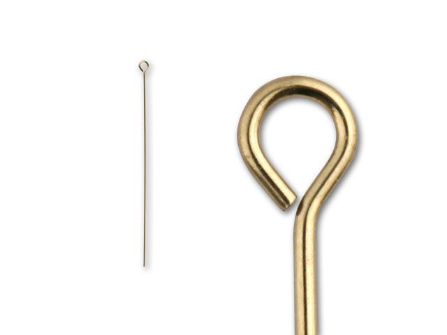 Open Eye Pins, 2 Inches Long and 24 Gauge Thick, Gold Filled (10 Pieces ...