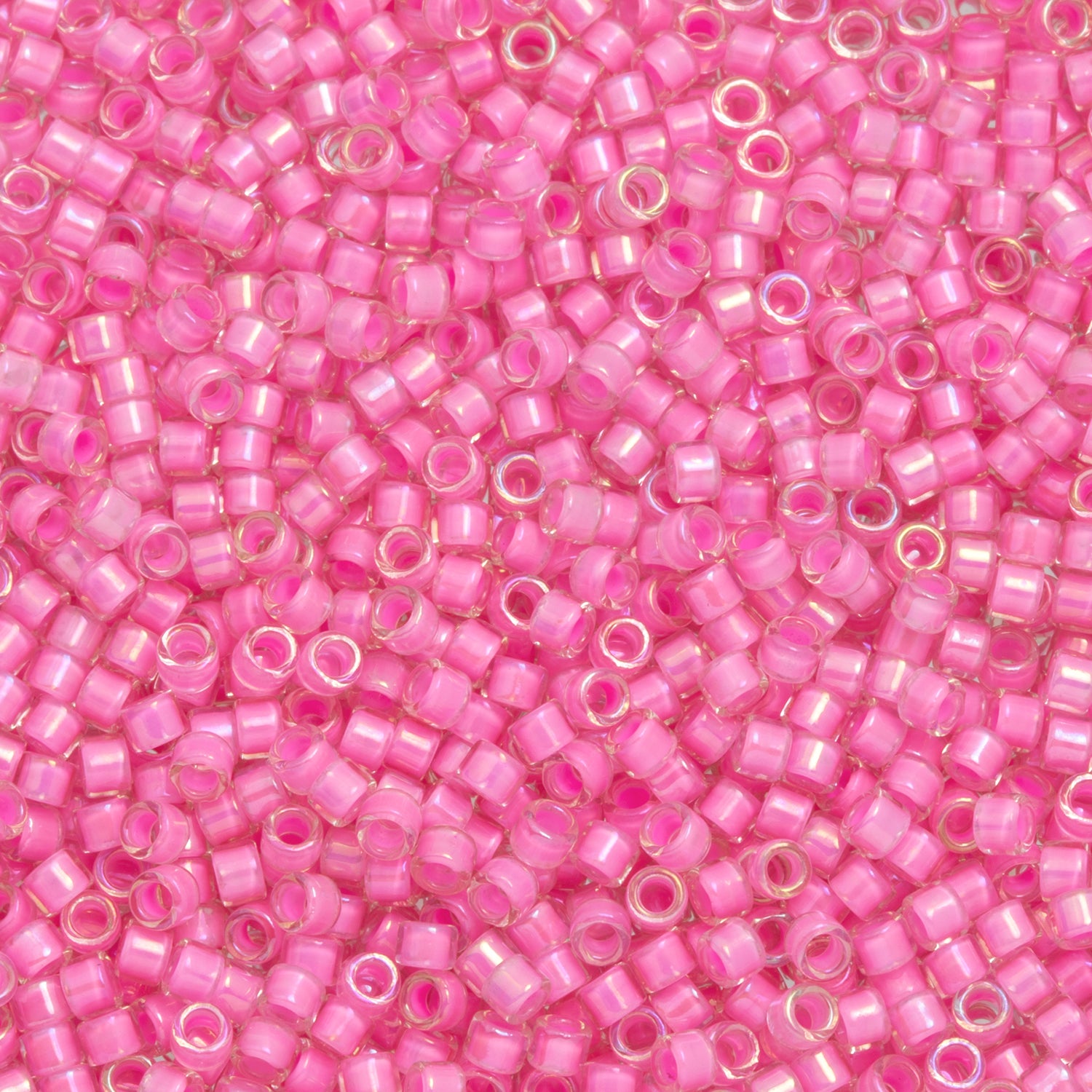 Toho Aiko Seed Beads, 11/0 #191C 'Neon Pink-Lined Crystal' (4 Grams ...