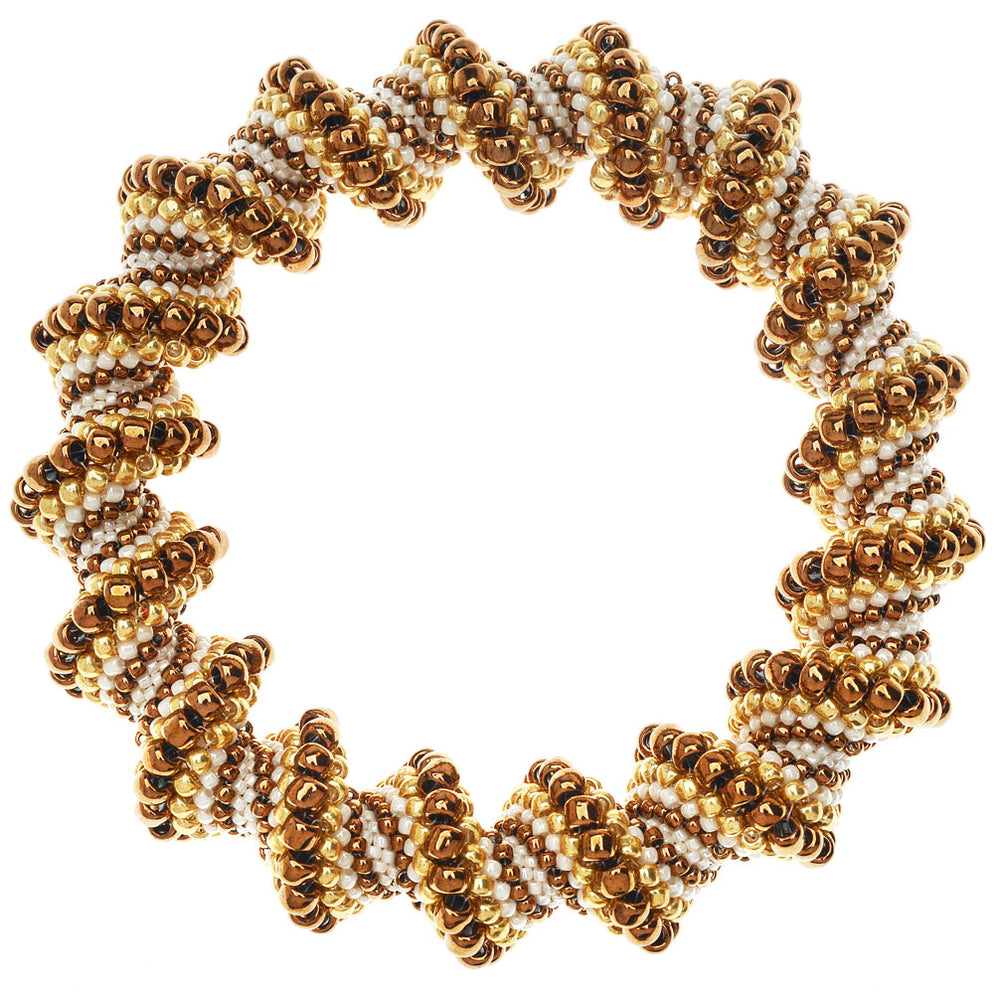 Toffee Swirl Cellini Spiral Beaded Bangle — Beadaholique