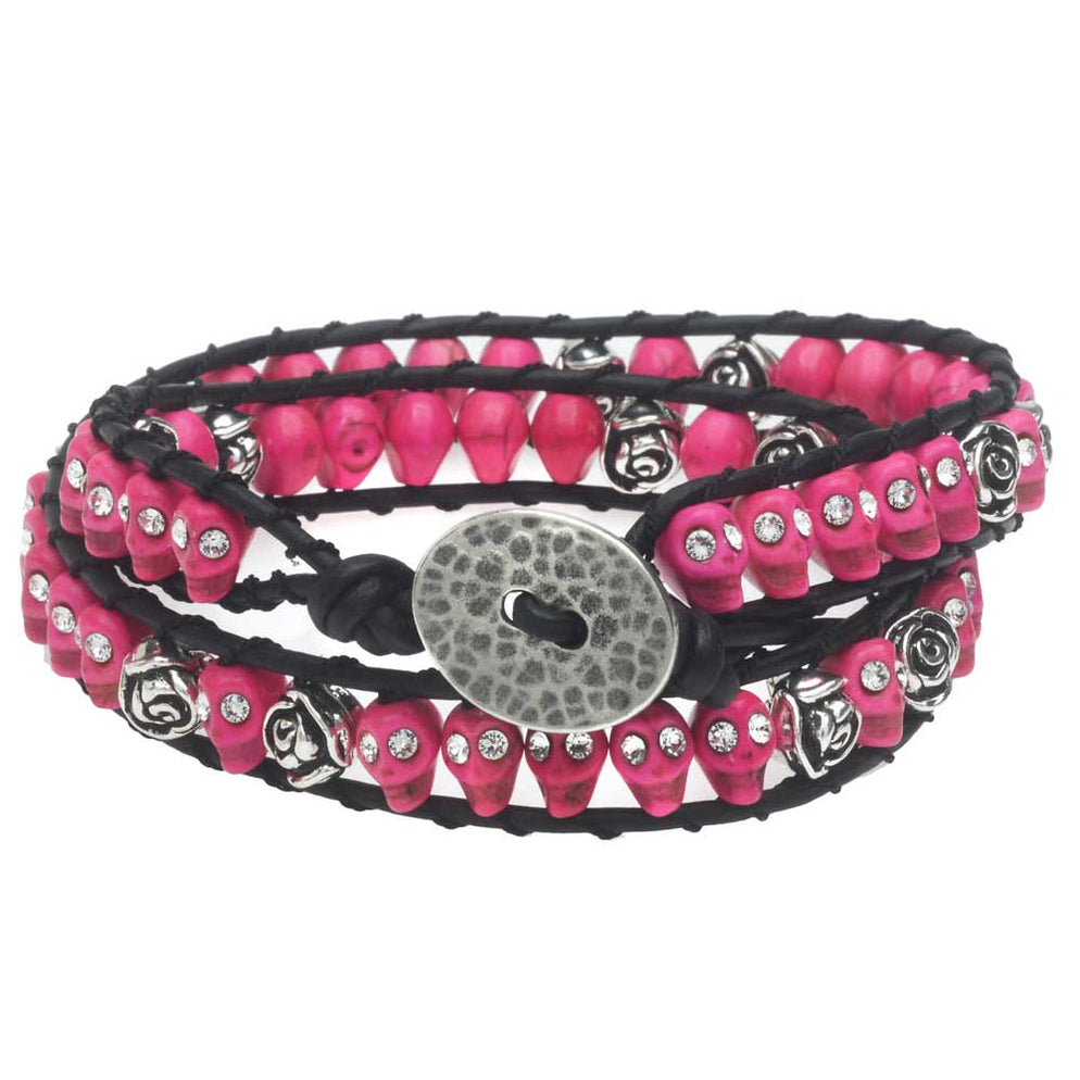 Retired - Punk in Pink Skull Bracelet — Beadaholique