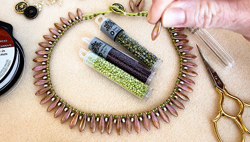 Beading Tutorial: How to Make a Seed Bead, Dagger and Button Loop ...