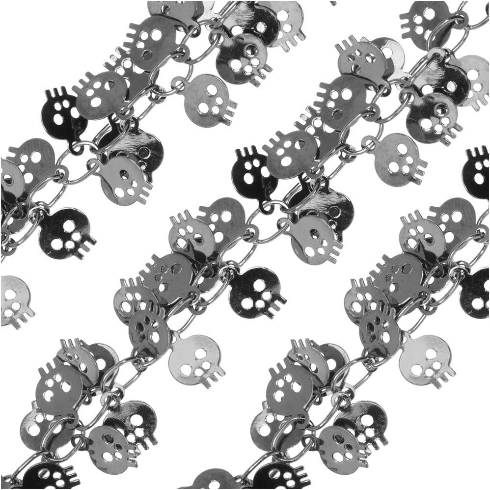 Halloween Skull Charm Chain Bracelet — Beadaholique