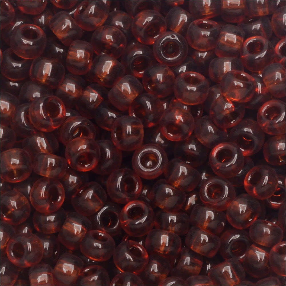 Miyuki Round Seed Beads, 8/0, #9134 Transparent Dark Topaz (22 Gram ...