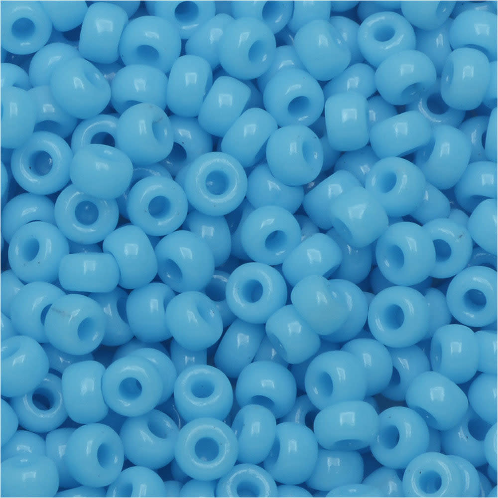 Miyuki Round Seed Beads, 8/0, #9413 Opaque Turquoise Blue (22 Gram Tube ...